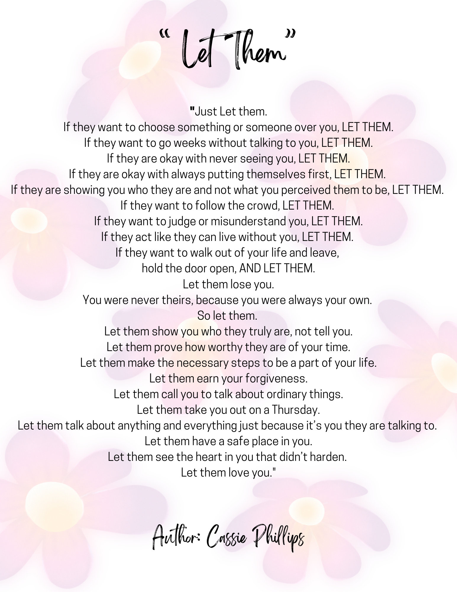 Let Them Poem 8.5x11 DIGITAL Print - Etsy