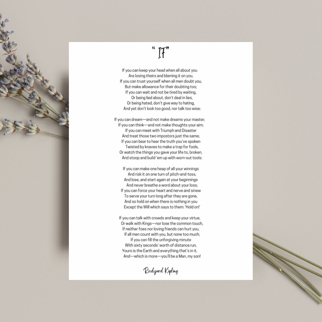 IF Poem 8.5x11 DIGITAL Print - Etsy