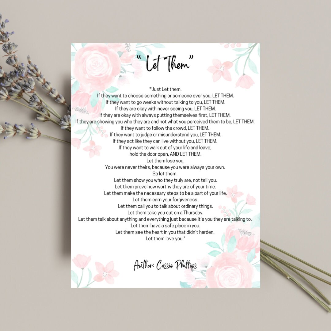 Let Them Poem 8.5x11 DIGITAL Print - Etsy