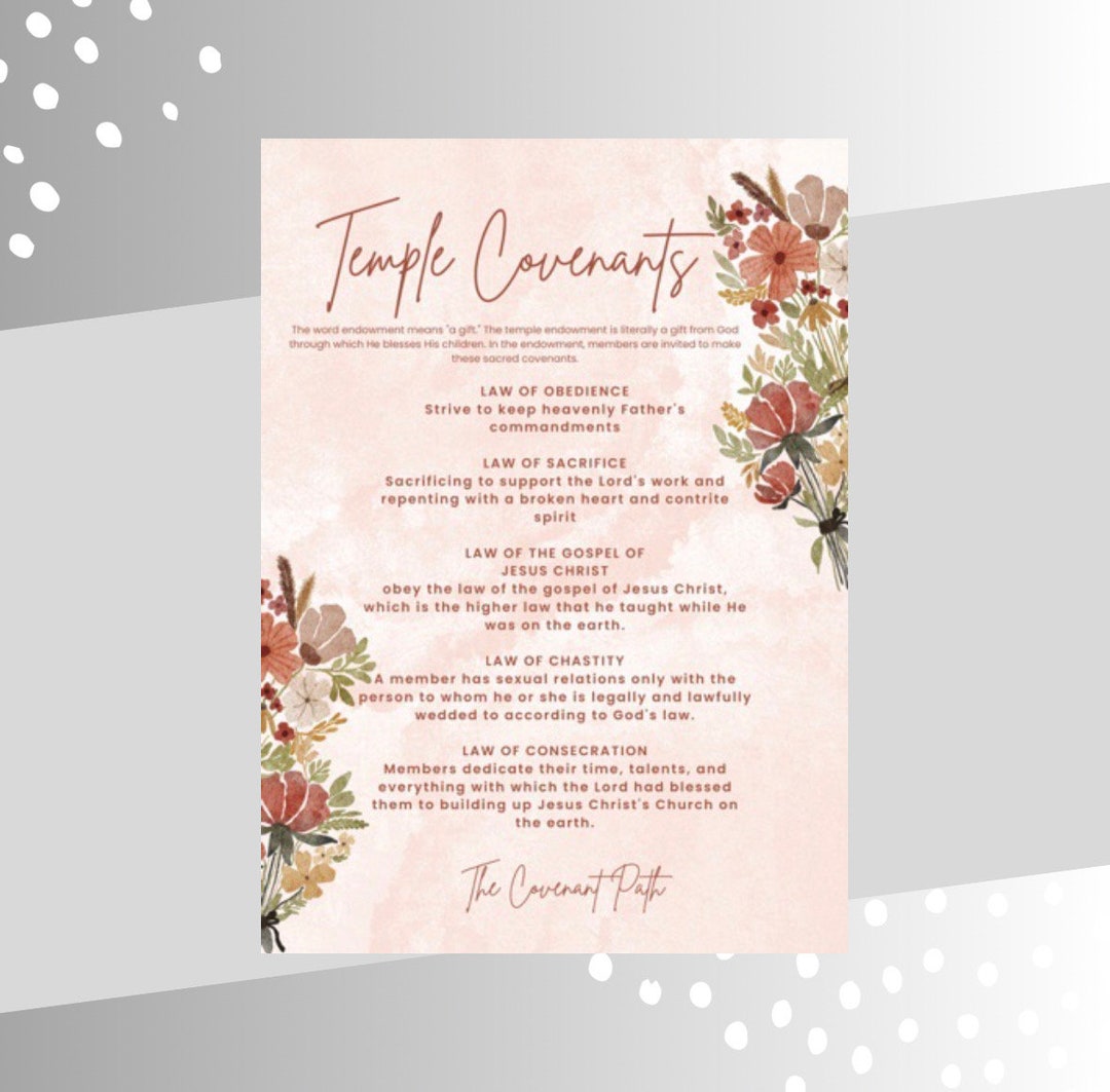Temple Covenants *DIGITAL* Instant Download - Etsy
