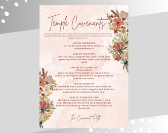 Endowment Temple Covenants the Covenant Path Digital Download - Etsy