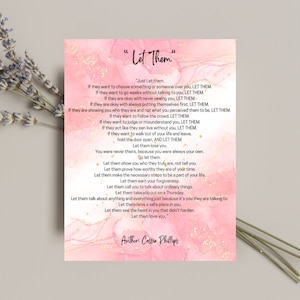 Let Them Poem 8.5x11 DIGITAL Print - Etsy