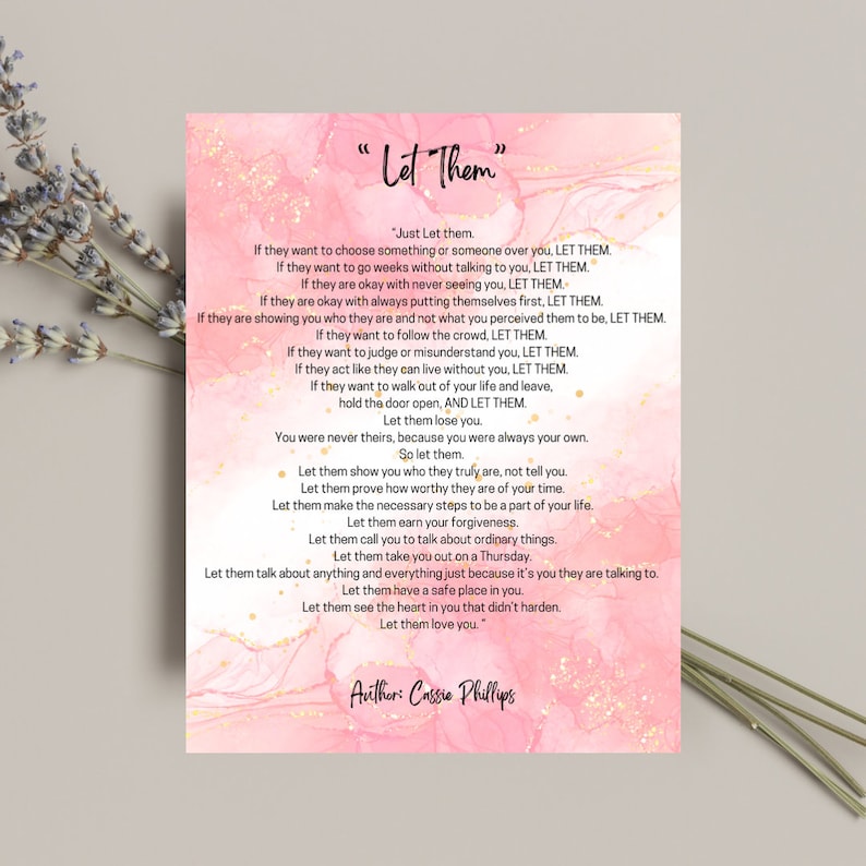 Let Them Poem 8.5x11 DIGITAL Print - Etsy