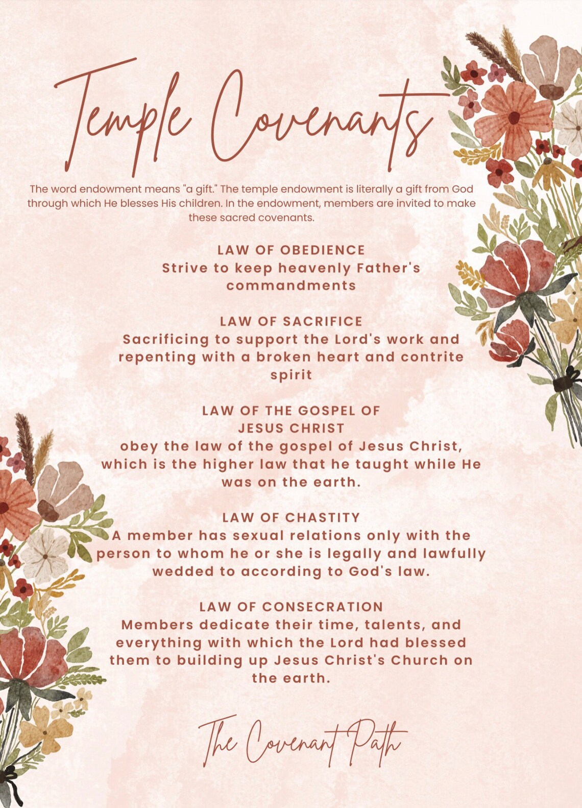 Temple Covenants *DIGITAL* Instant Download - Etsy