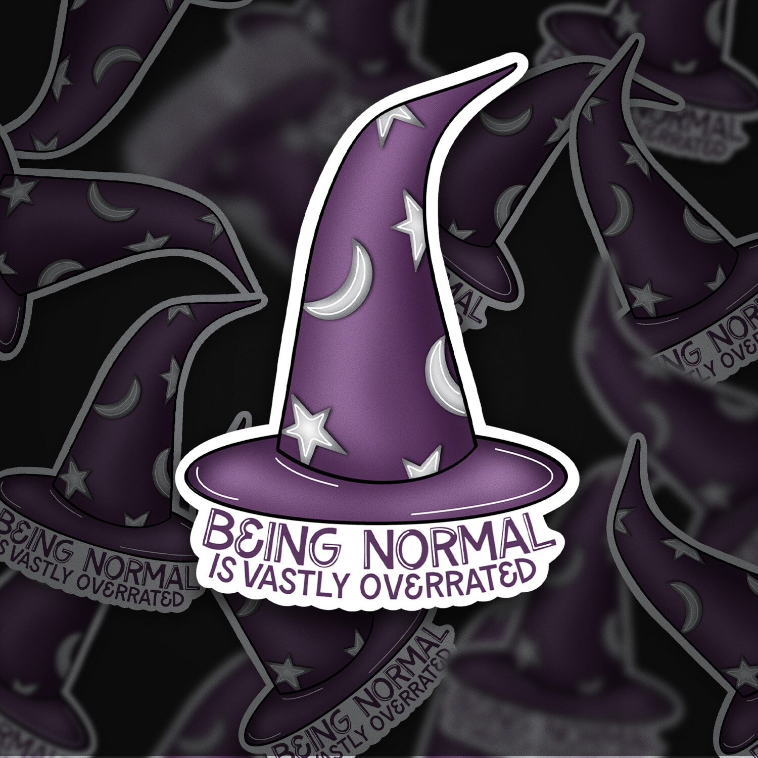 Being Normal Is Vastly Overrated Sticker, UV PermaSticker, Halloween ...