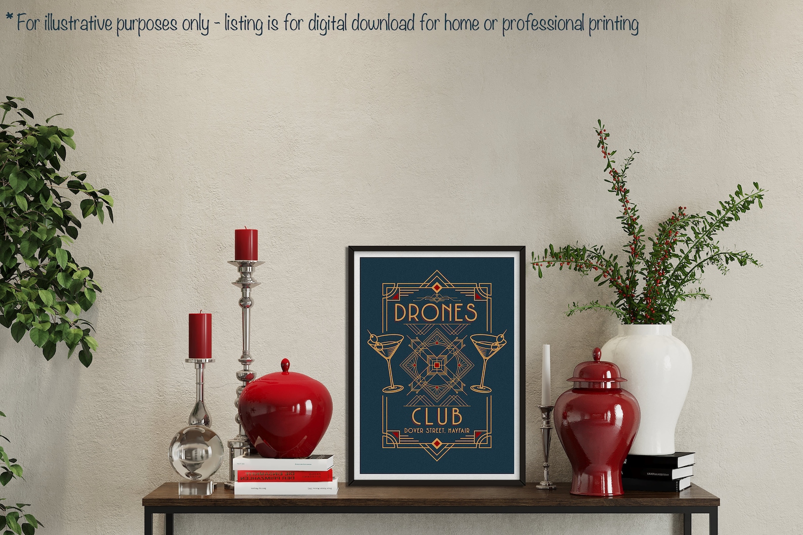 The Drones Club Poster DIGITAL DOWNLOAD Wodehouse Poster - Etsy