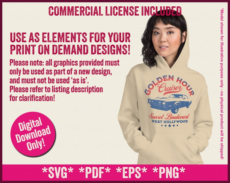 Classic American Muscle Cars | Digital Download Only | Car Clipart ...