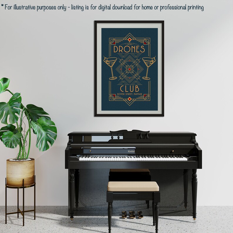 The Drones Club Poster DIGITAL DOWNLOAD Wodehouse Poster - Etsy