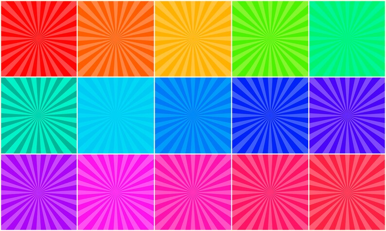 15 Starburst Digital Paper Backgrounds Printable Sunburst - Etsy