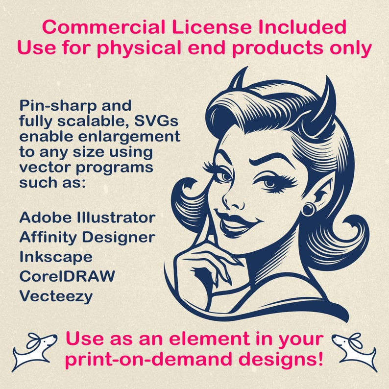 1950s She Devil Graphics | PNG SVG | Original and Unique | Commercial ...