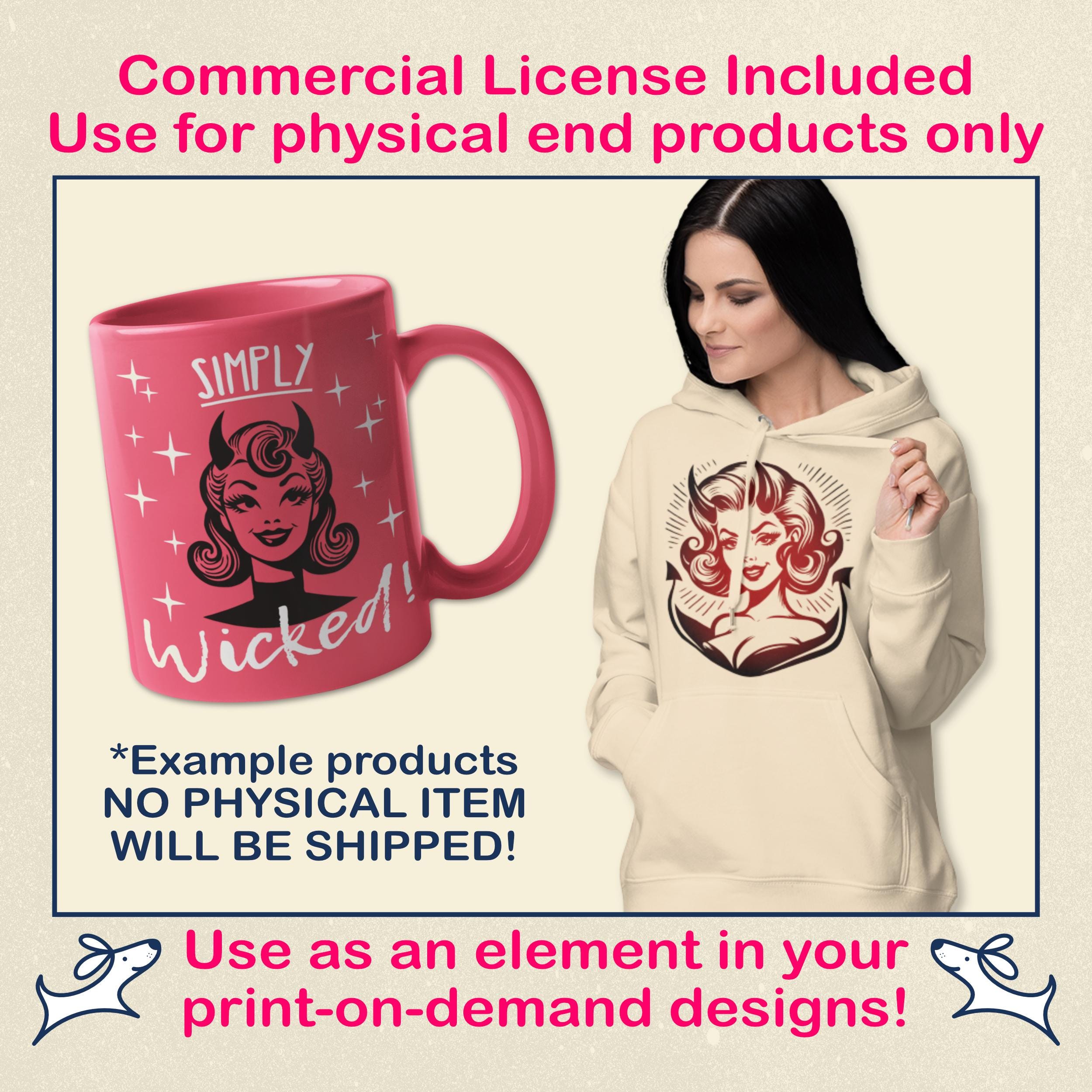 1950s She Devil Graphics | PNG SVG | Original and Unique | Commercial ...