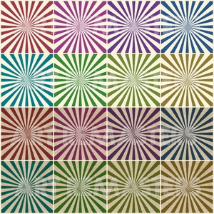 16 Retro Starburst Digital Paper Backgrounds Printable Sunburst ...
