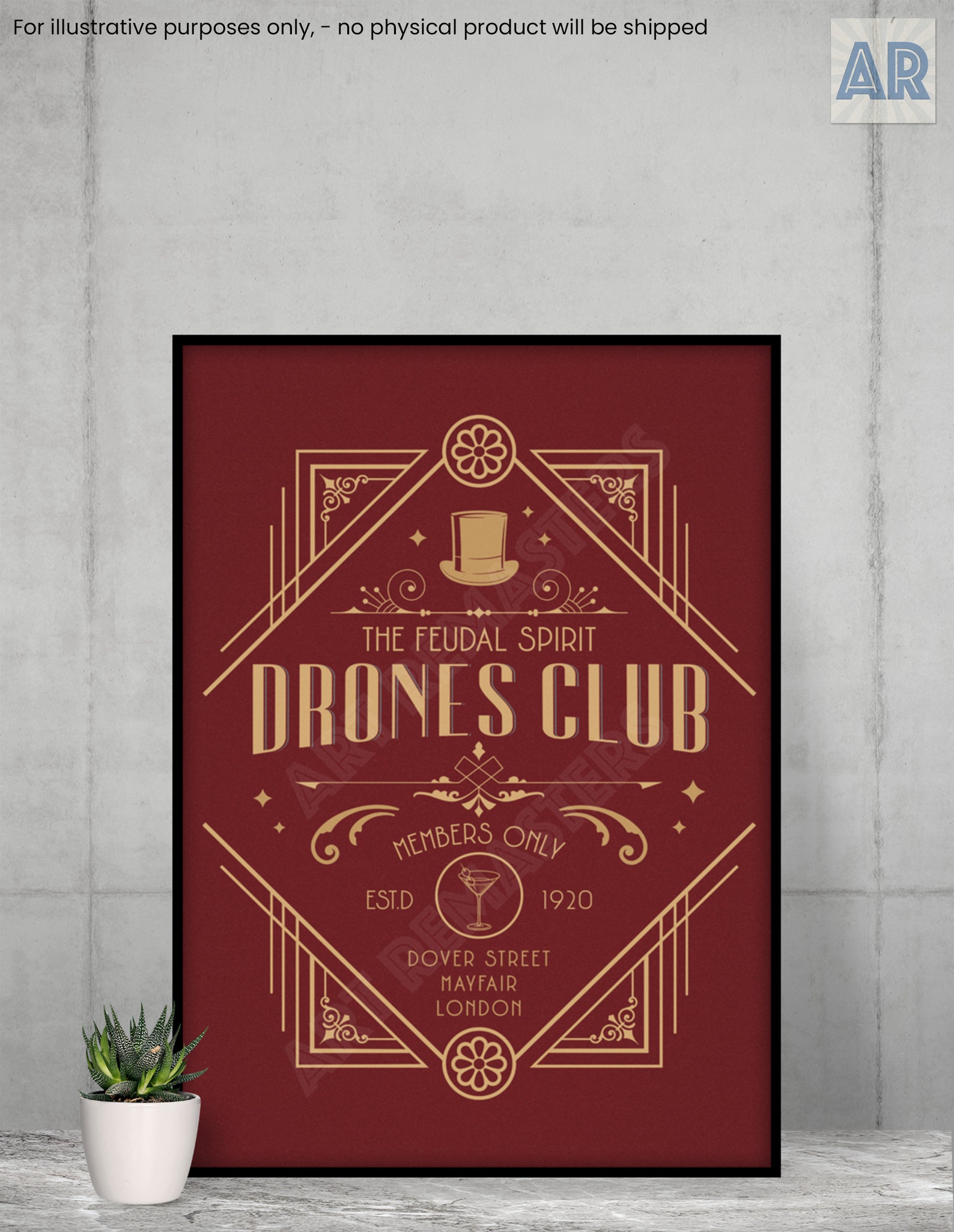 The Drones Club Poster DIGITAL DOWNLOAD Wodehouse Poster Download Art ...