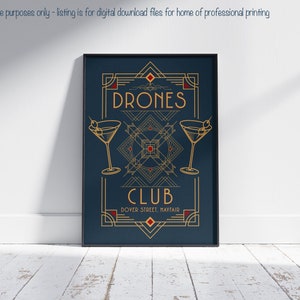 The Drones Club Poster DIGITAL DOWNLOAD Wodehouse Poster - Etsy