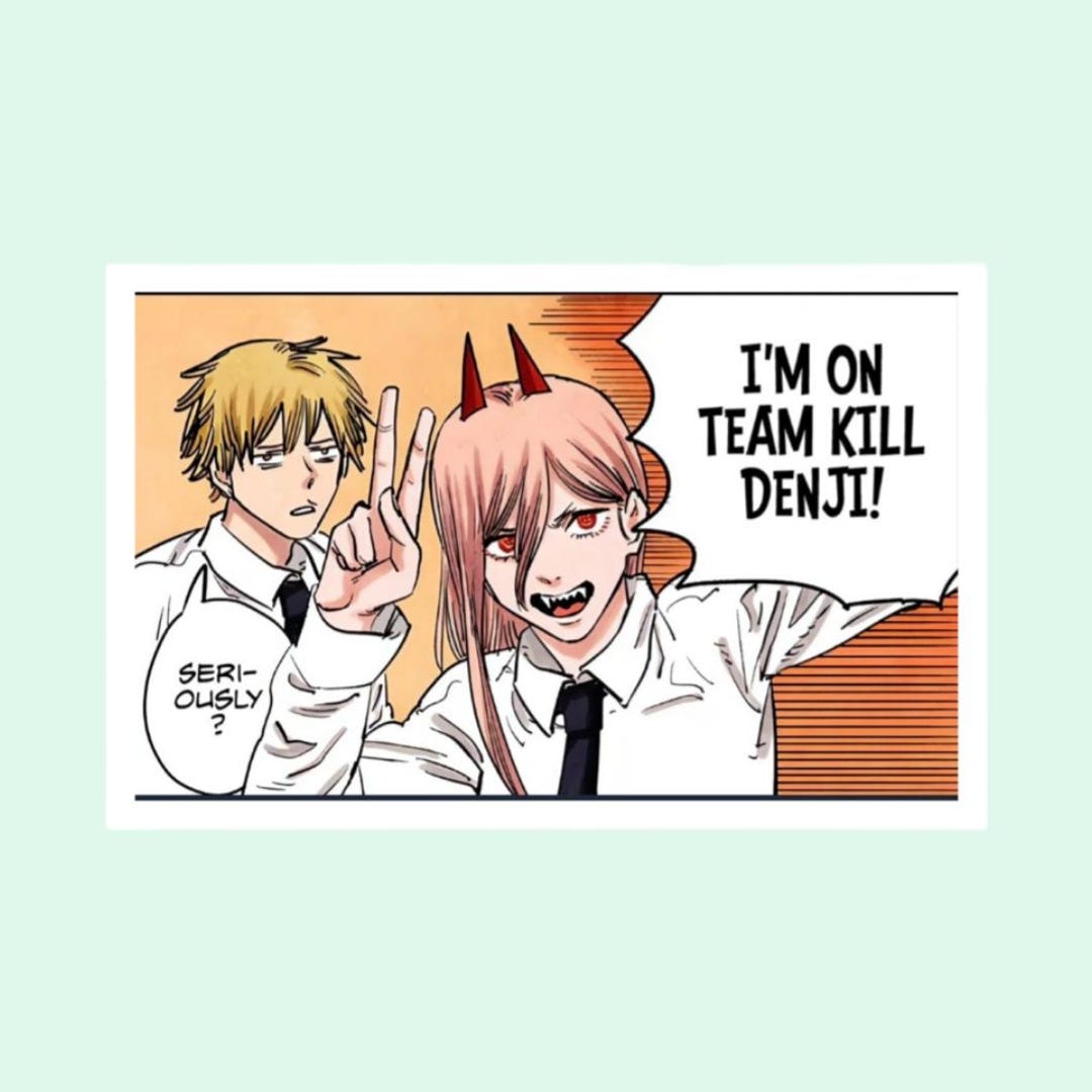 Chainsaw Man “team Kill Denji” Sticker - Etsy