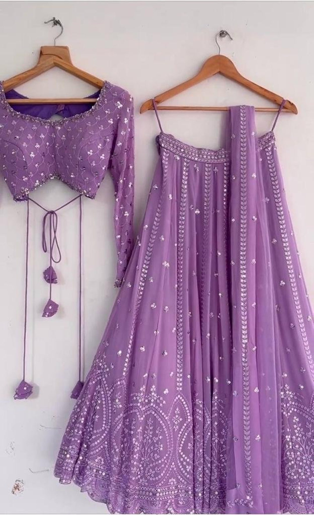 Attractive Light Purple Lehenga Choli Wedding Bridal Wear Chaniya Choli ...