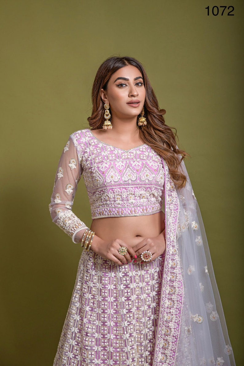 Light Pink Lehenga Choli Wedding Bridal Wear Chaniya Choli for Women ...