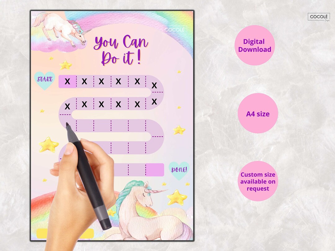 Unicorn Reward Chart Printable Unicorn Behavior Chart - Etsy