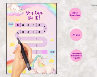 Unicorn Reward Chart Printable Unicorn Sticker Chart Daily Chore Chart ...