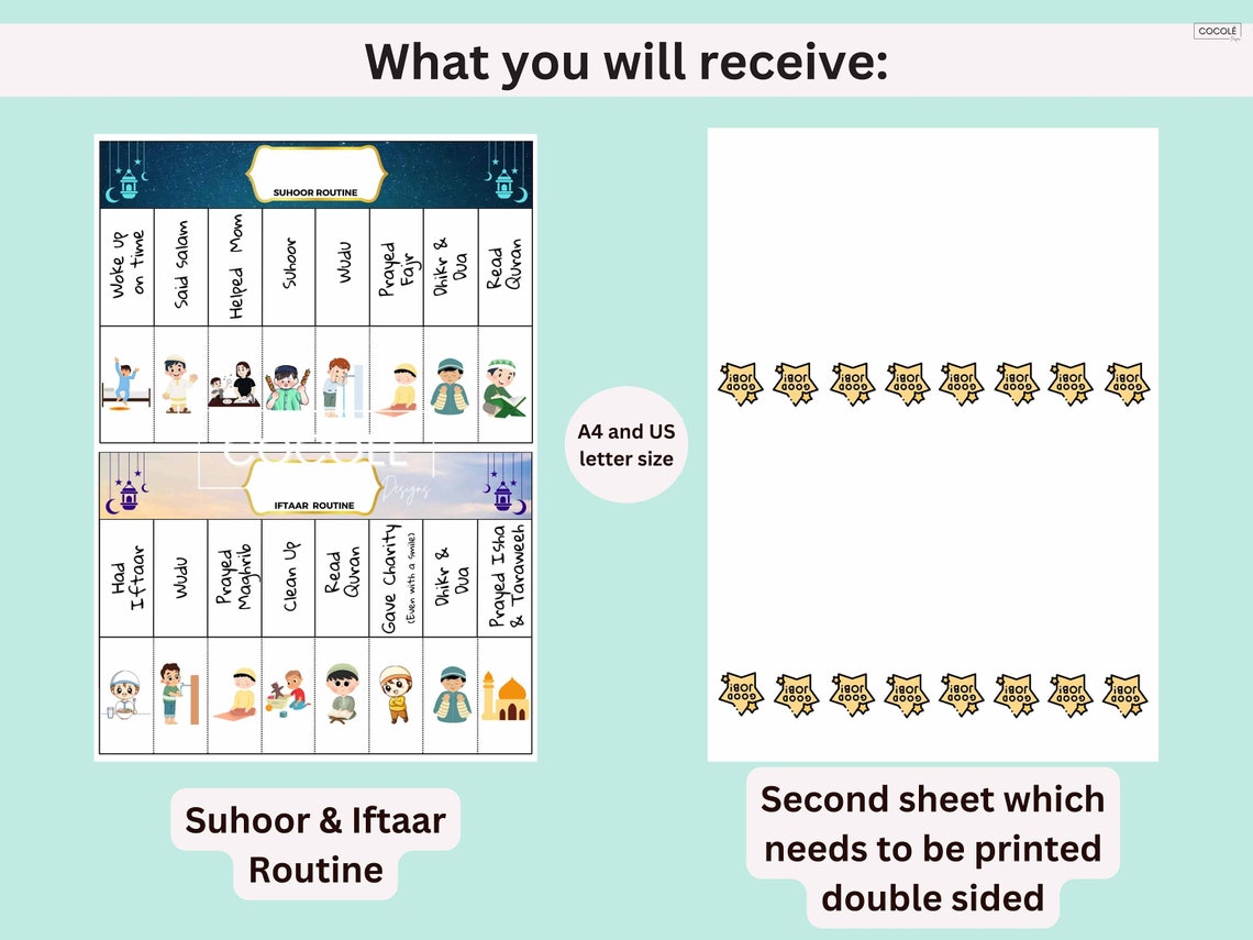 Ramadan Routine Chart for Boys Suhoor and Iftaar Routine Ramadan ...