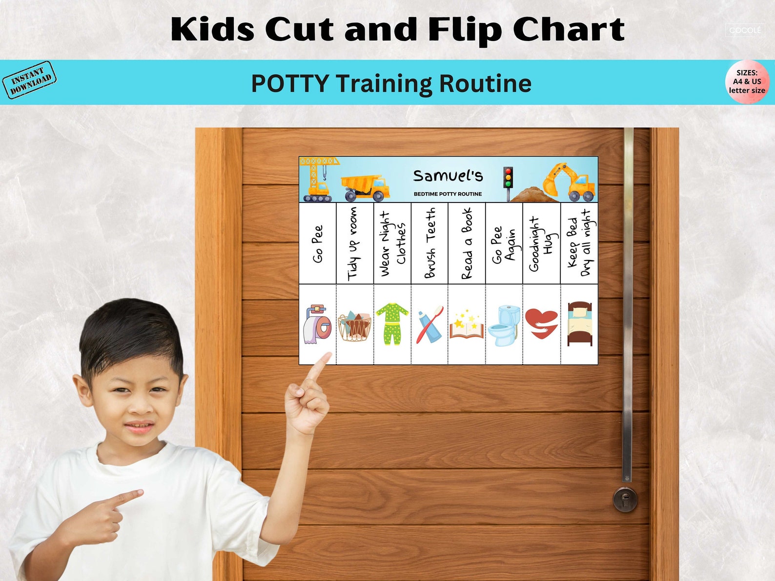 Potty Training Chart Printable Potty Chart Potty Training Toddler Daily ...