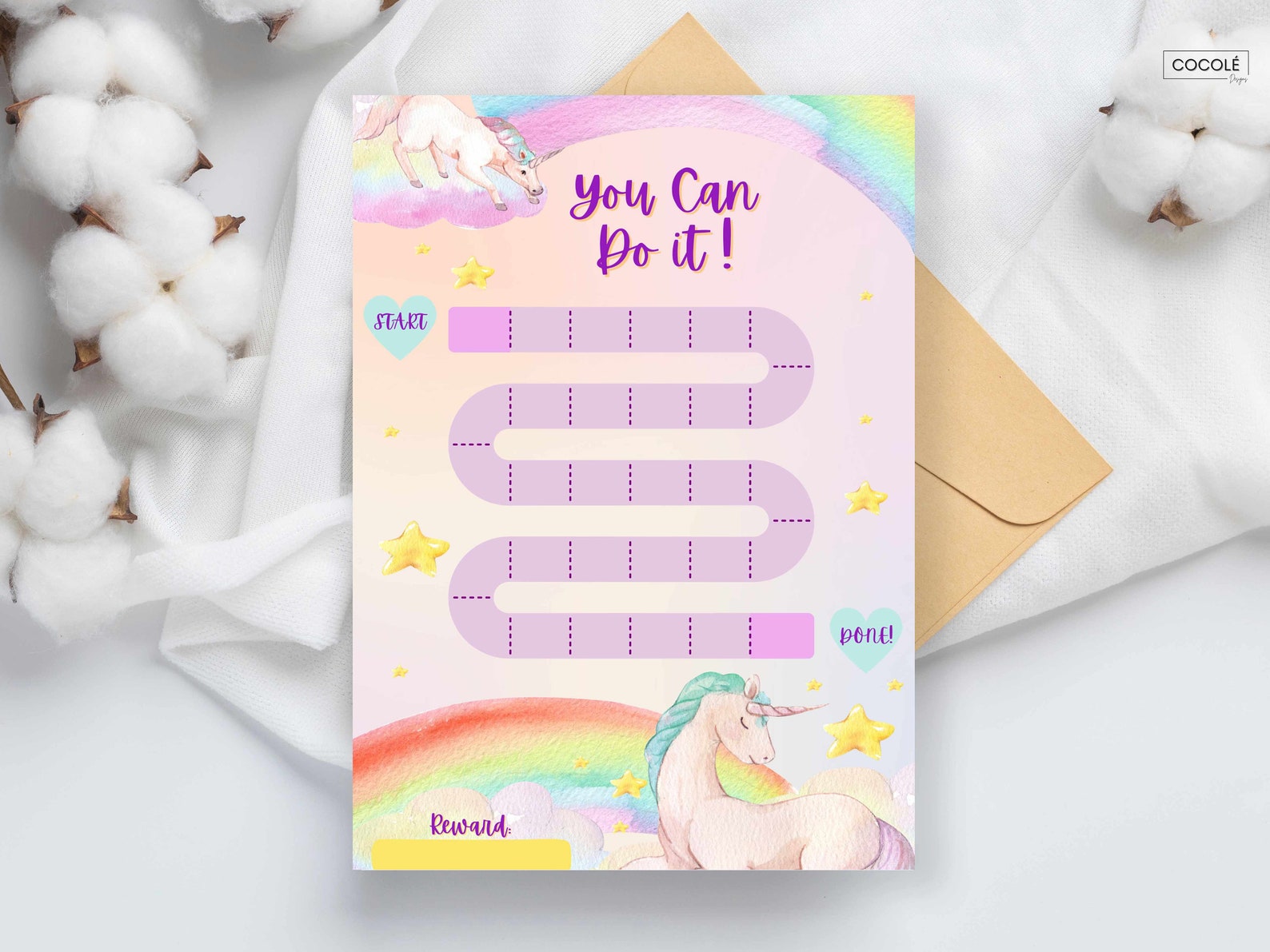 Unicorn Reward Chart Printable Unicorn Behavior Chart - Etsy