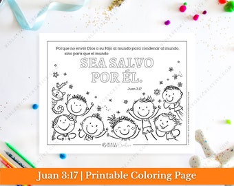 Génesis 1:1 Spanish Bible Verse Printable Coloring Page for Kids RV ...