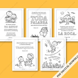34 Spanish Bible Verse Coloring Pages for Kids (PDF Digital Download ...