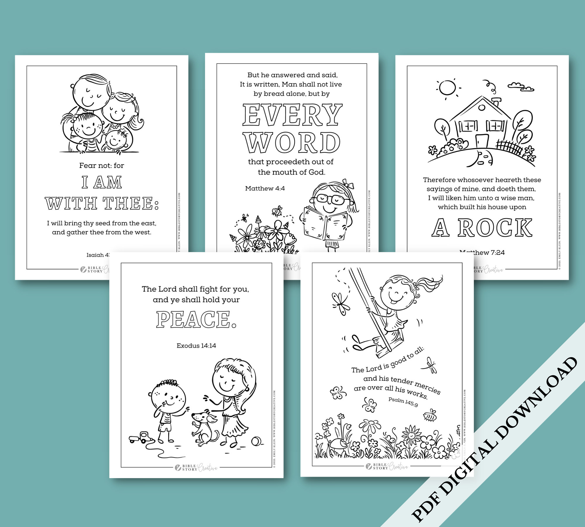 34 Bible Verse Coloring Pages for Kids | English KJV Sunday School ...