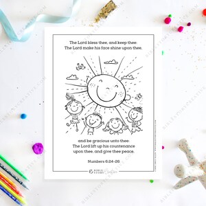 Numbers 6:24-26 | Bible Verse Printable Coloring Page for Kids | KJV ...