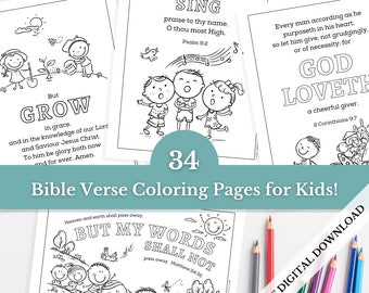 34 Spanish Bible Verse Coloring Pages for Kids (PDF Digital Download ...