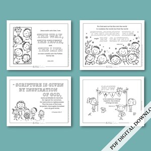 34 Bible Verse Coloring Pages for Kids | English KJV Sunday School ...