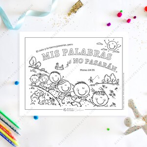 Mateo 24:35 | Spanish Bible Verse Printable Coloring Page for Kids | RV ...
