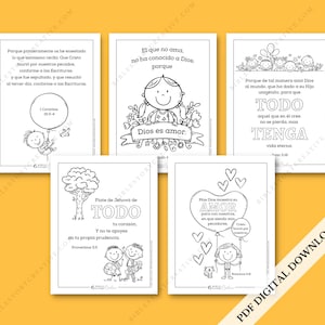 Spanish Bible Verse Coloring Pages Bundle | 34 Printable RV1960 ...
