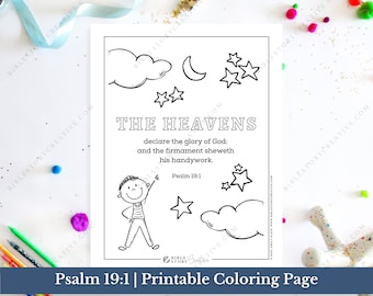 Psalm 19 Bible Verse Coloring Page DOWNLOAD - Etsy