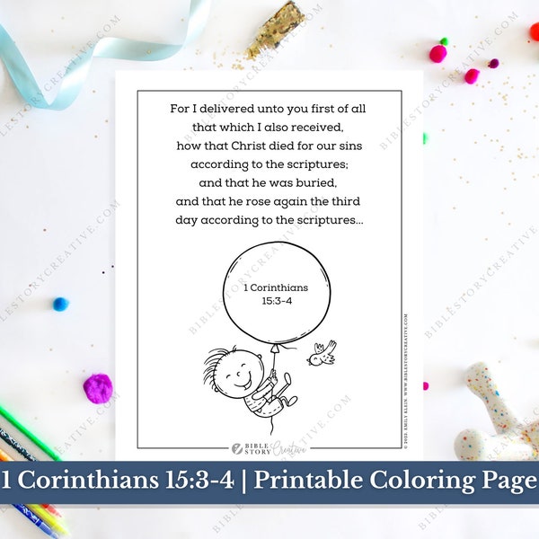 Corinthians 1 Kids Coloring Page - Etsy UK