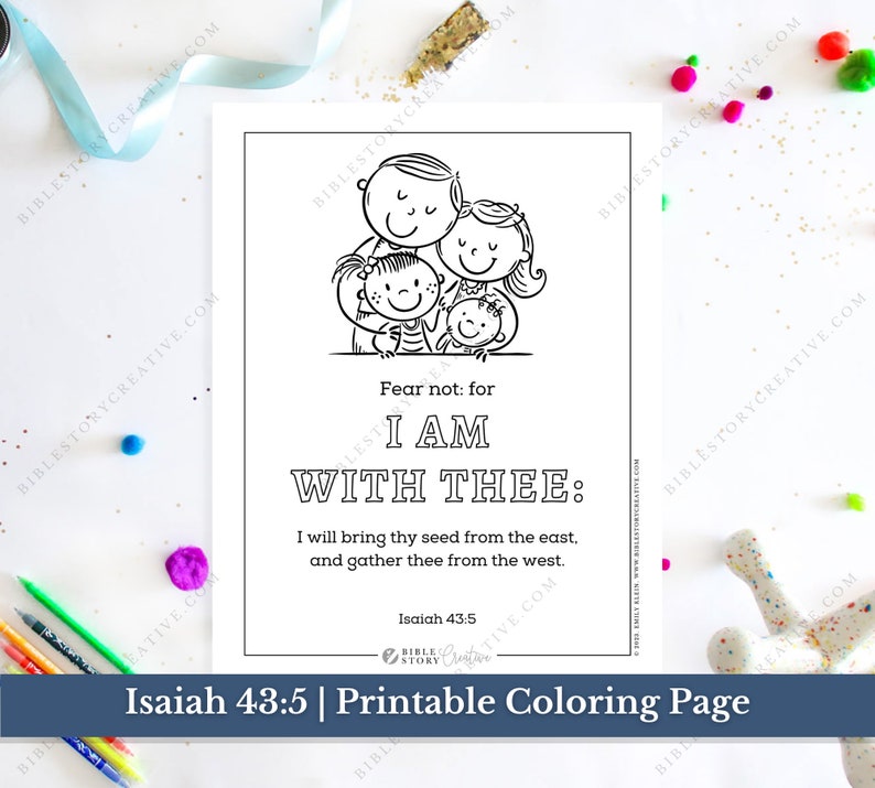 Isaiah 43:5 | Bible Verse Printable Coloring Page for Kids | KJV Sunday ...