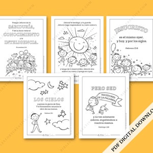 34 Spanish Bible Verse Coloring Pages for Kids (PDF Digital Download ...