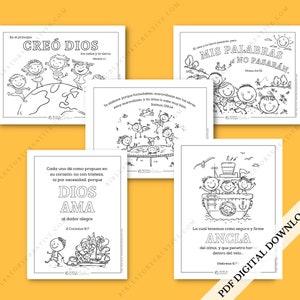 34 Spanish Bible Verse Coloring Pages for Kids (PDF Digital Download ...