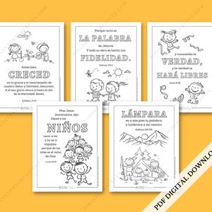 Spanish Bible Verse Coloring Pages Bundle | 34 Printable RV1960 ...