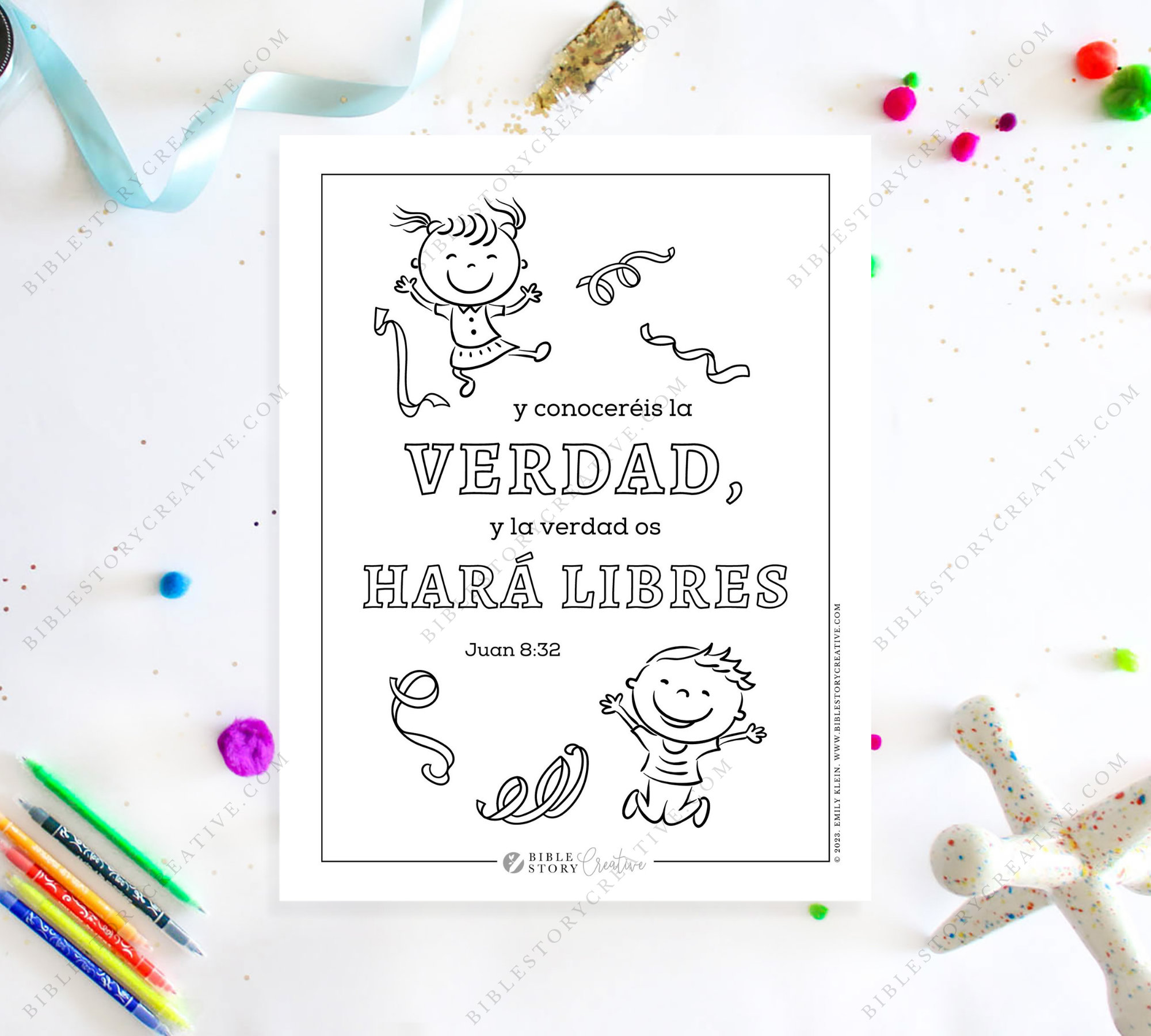 Juan 8:32 | Spanish Bible Verse Printable Coloring Page for Kids | RV ...