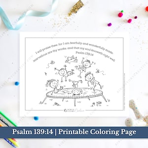 Psalm 139:14 | Bible Verse Printable Coloring Page for Kids | KJV ...