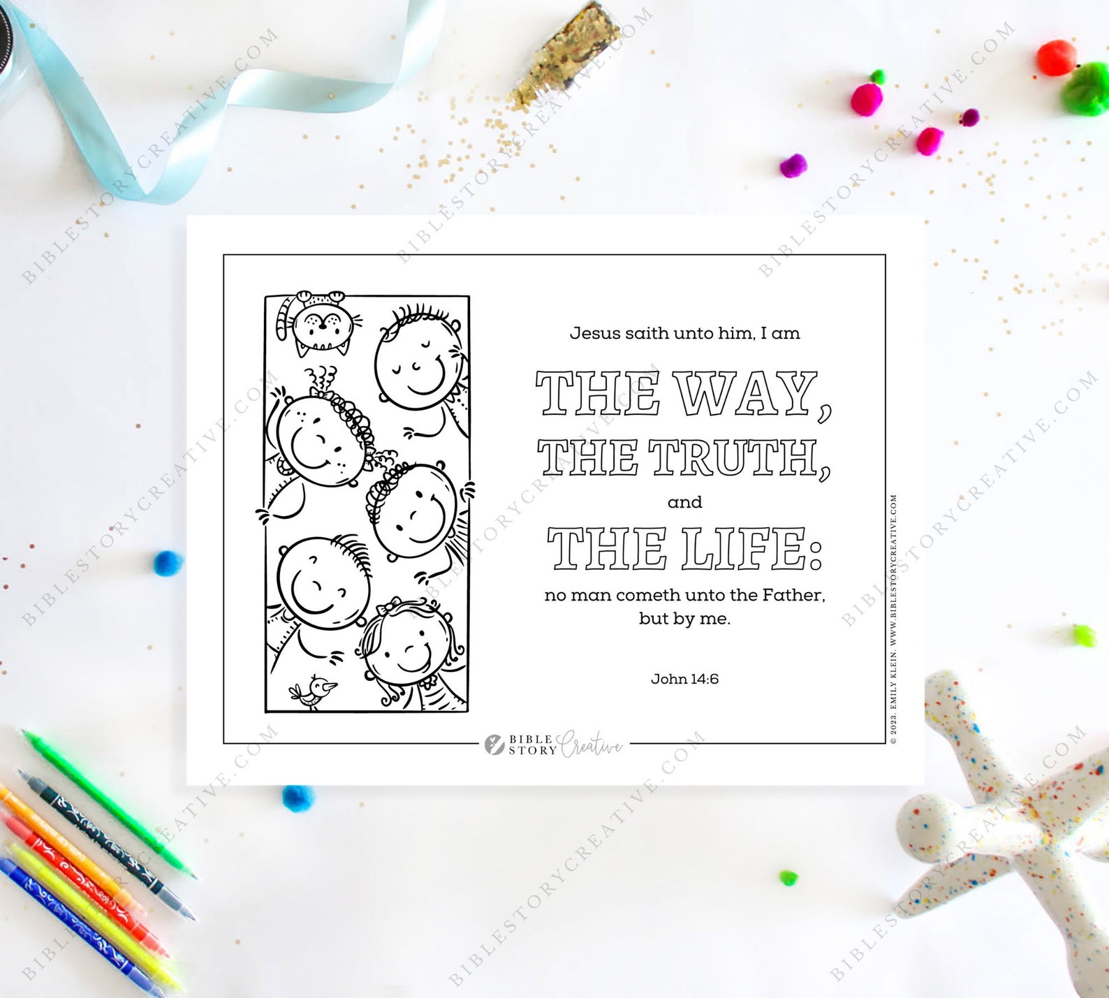 John 14:6 | Bible Verse Printable Coloring Page for Kids | KJV Sunday ...