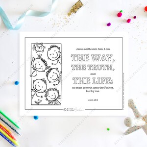 John 14:6 | Bible Verse Printable Coloring Page for Kids | KJV Sunday ...
