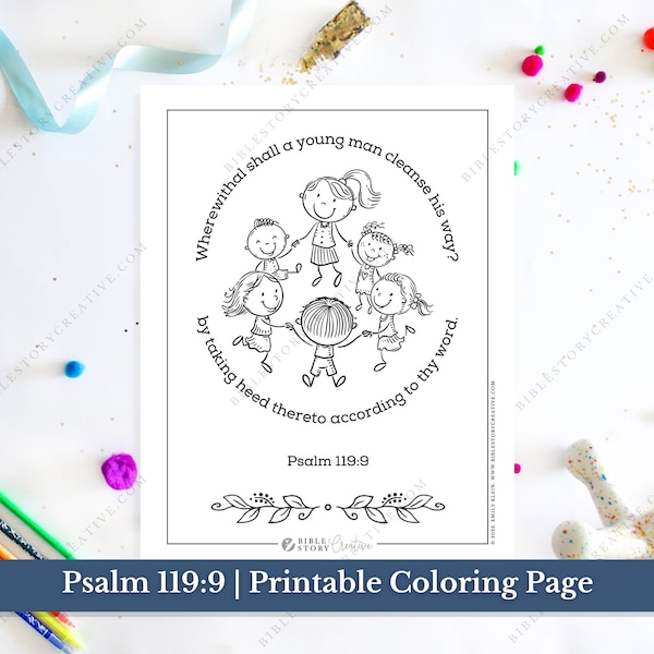 Psalm 119 Coloring Page - Etsy