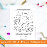 34 Spanish Bible Verse Coloring Pages for Kids RV-1960 Sunday School ...