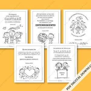 34 Spanish Bible Verse Coloring Pages for Kids (PDF Digital Download ...