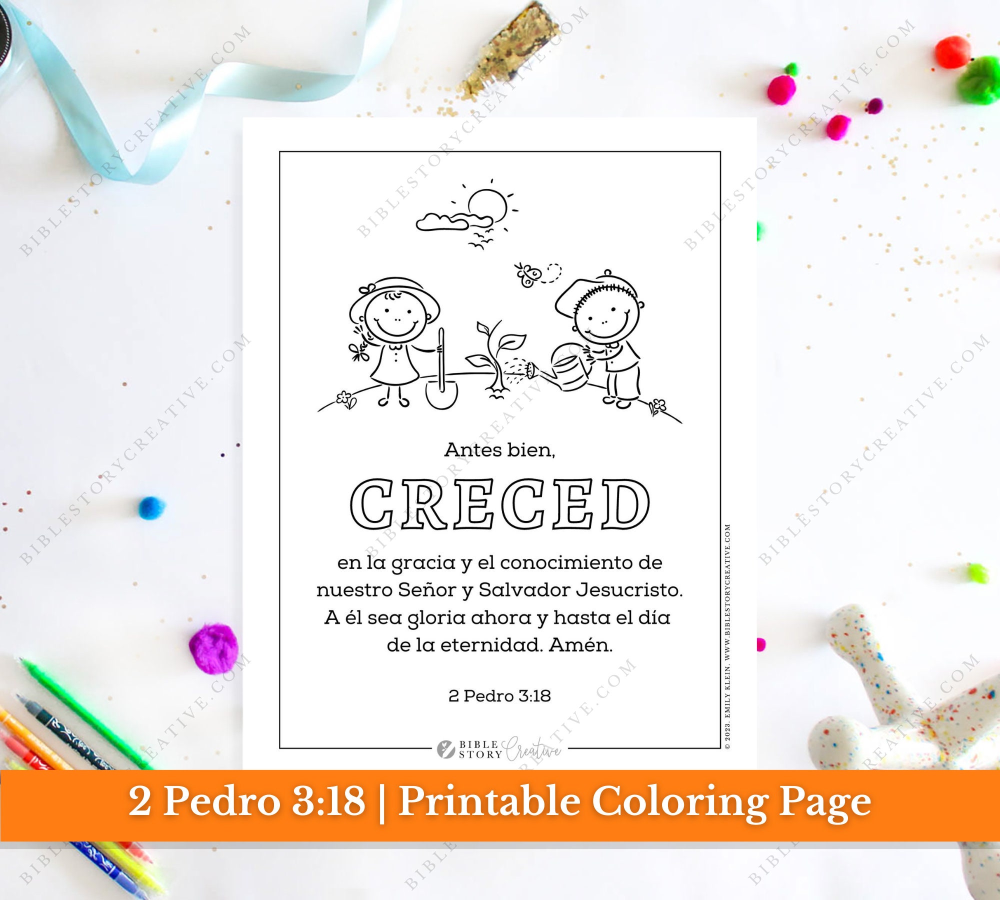 2 Pedro 8:13 | Spanish Bible Verse Printable Coloring Page for Kids ...