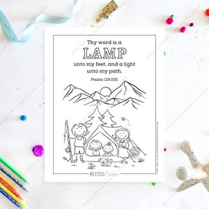 Psalm 119:105 | Bible Verse Printable Coloring Page for Kids | KJV ...