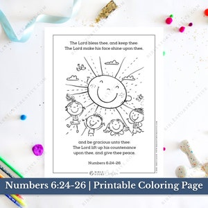Numbers 6:24-26 | Bible Verse Printable Coloring Page for Kids | KJV ...